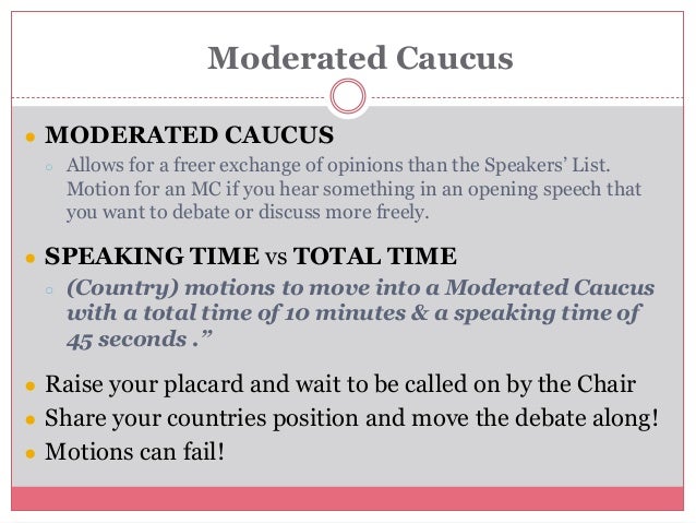 How To Write A Moderated Caucus Speech - Coverletterpedia