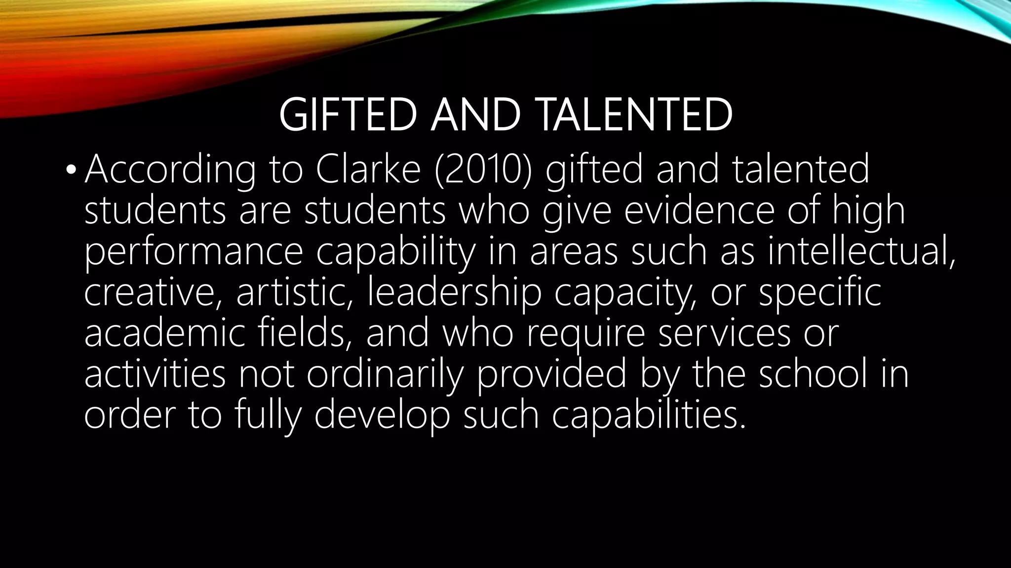 Teaching gifted students | PPTX