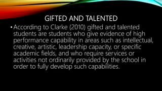 Teaching gifted students | PPTX