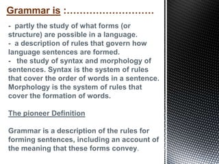 Teaching grammar | PPTX