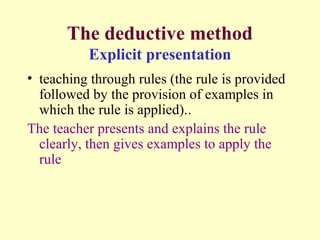 How to Present & Practice Grammar in the Classroom | PPT