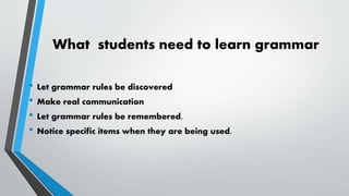 Teaching grammar | PPT