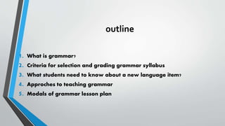 Teaching grammar | PPT