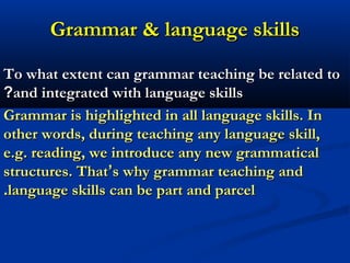 Teaching Grammar . . . Theory & Practice | PPT