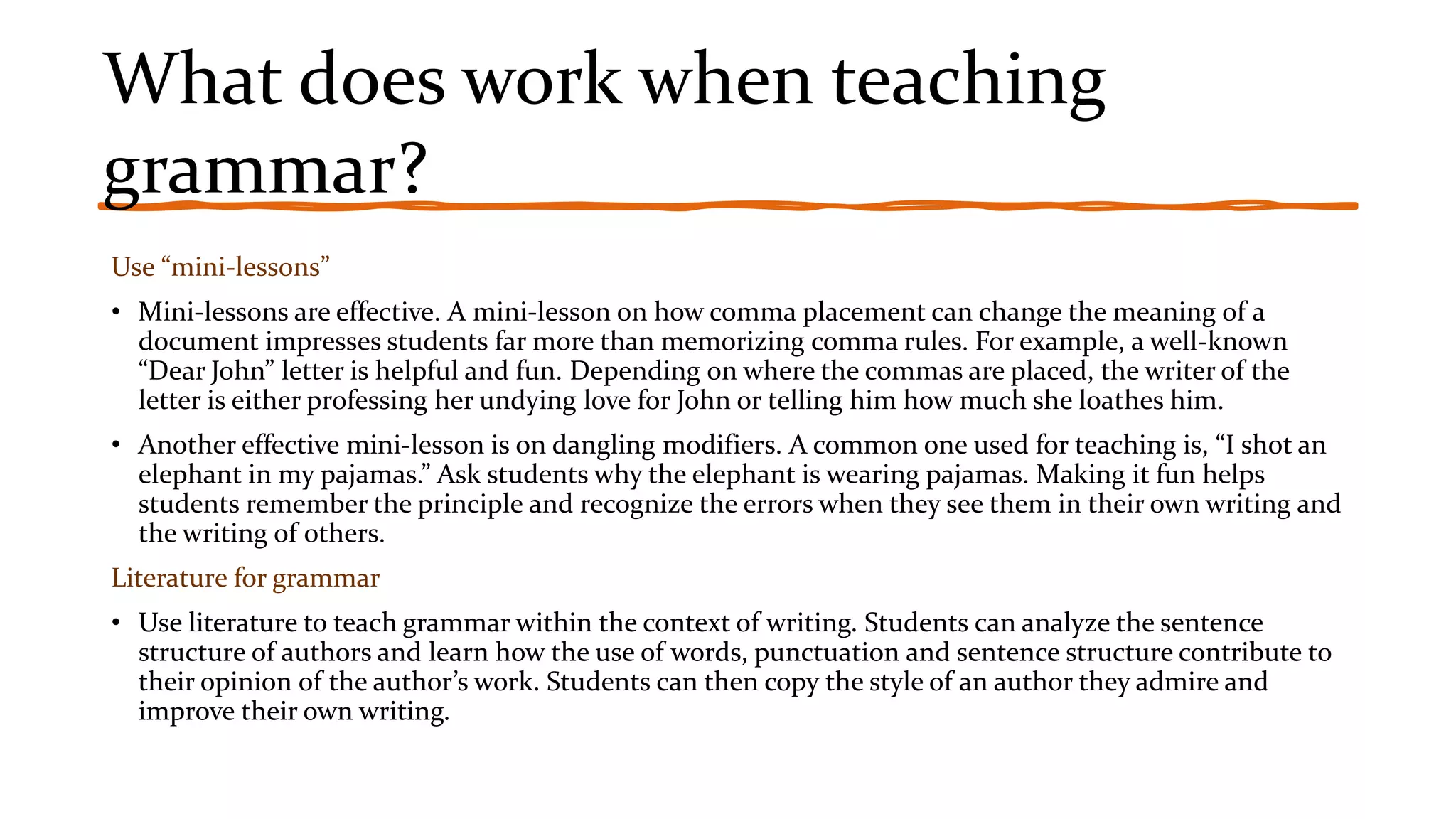 Teaching Grammar | PDF