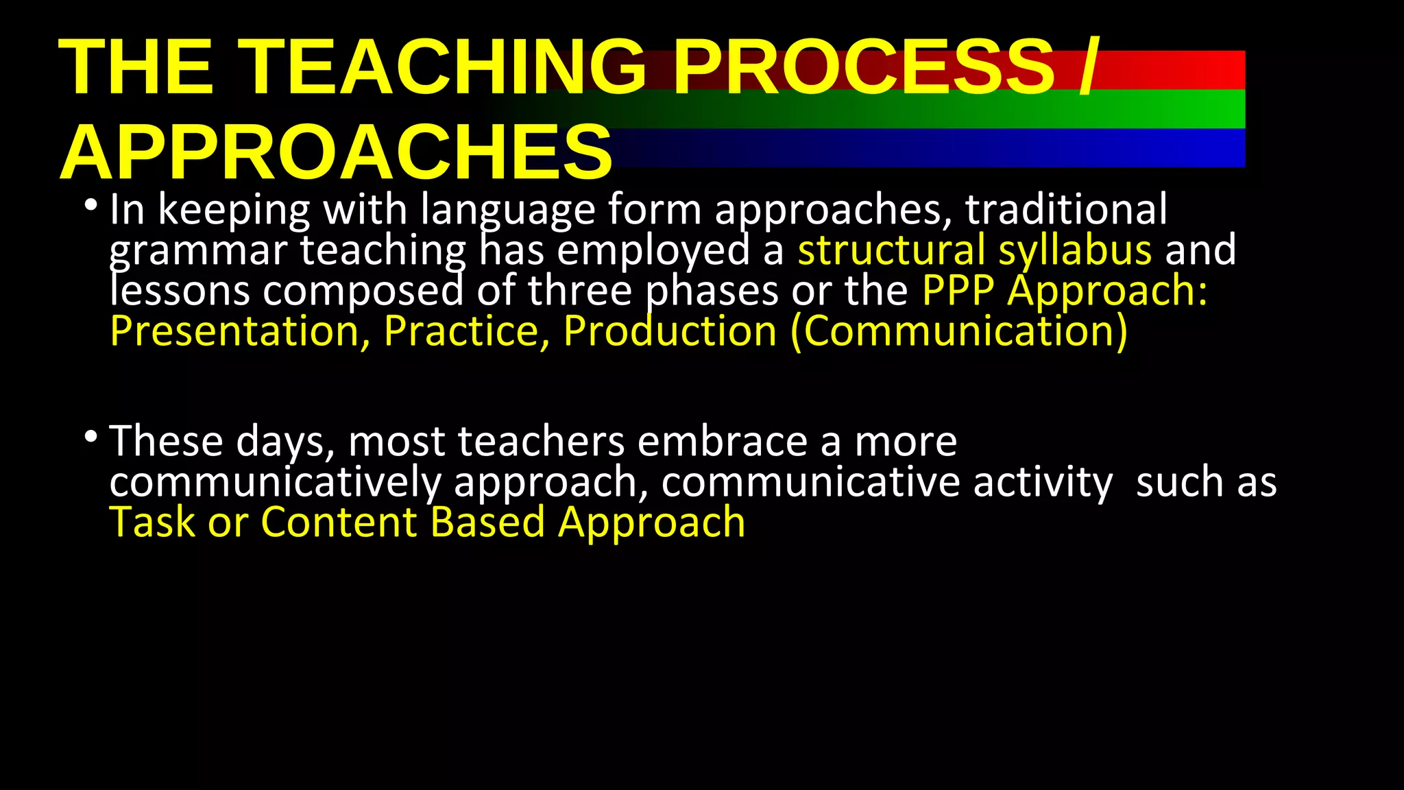 Teaching Grammar and Vocabulary | PPT