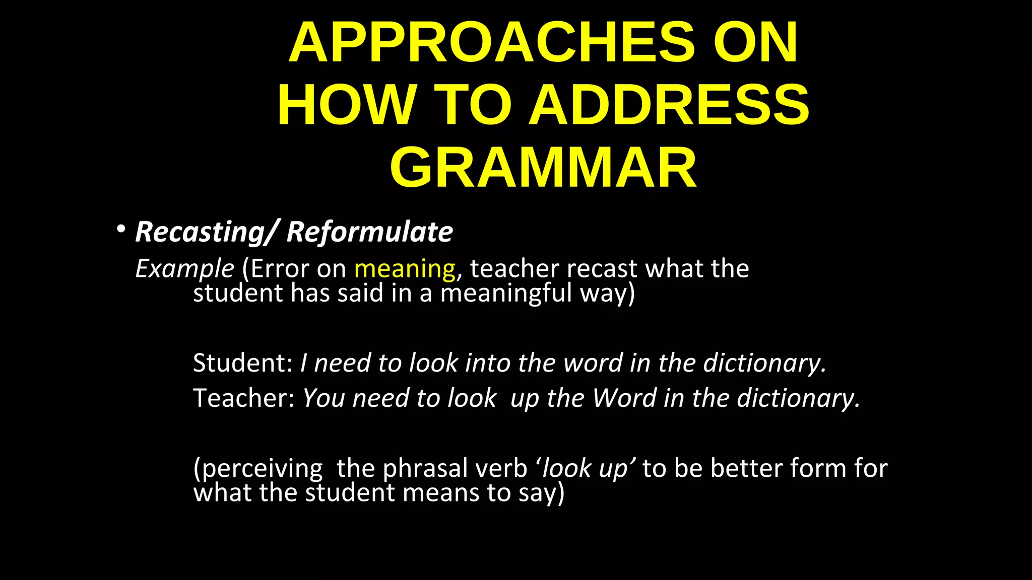 Teaching Grammar and Vocabulary | PPT
