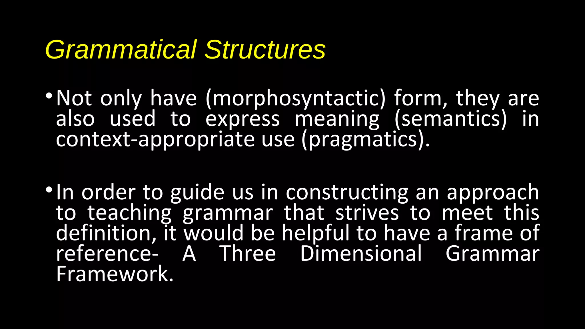 Teaching Grammar and Vocabulary | PPT