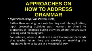 Teaching Grammar and Vocabulary | PPT