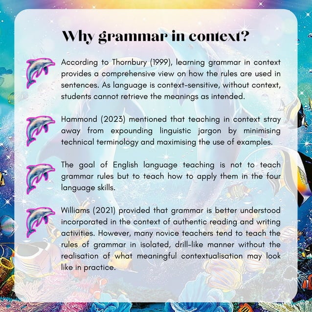 TEACHING GRAMMAR IN CONTEXT AND GRAMMAR IN ISOLATION (1).pdf | Homework ...
