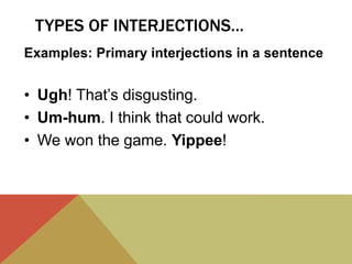 Interjection Examples Sentences