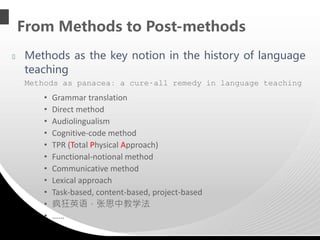 Teaching grammar in the post method era | PPT