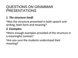 Teaching grammar intro oct 2 v2 | PPT | Homework and Study | Education
