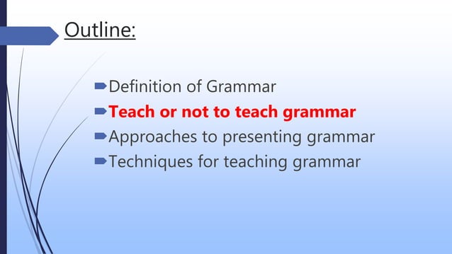 Teaching grammar | PPT
