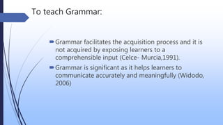 Teaching grammar | PPTX