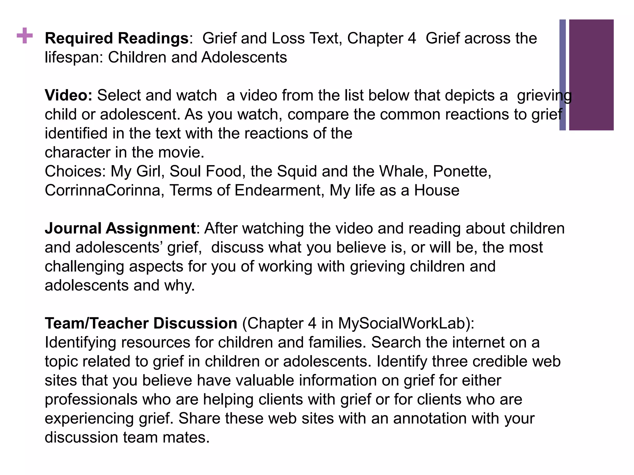 MCO2012 Teaching grief and loss online | PPTX