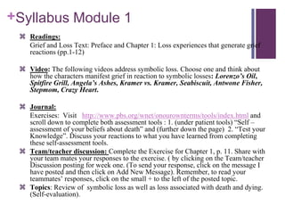 MCO2012 Teaching grief and loss online | PPTX