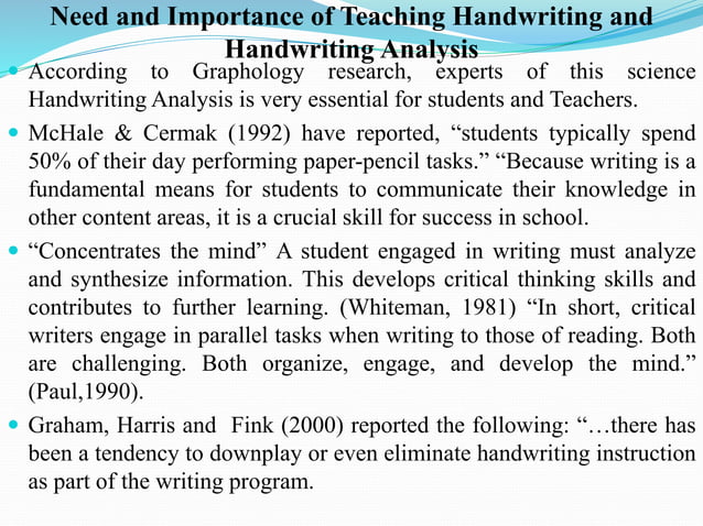Teaching handwriting analysis | PPTX | Drawing and Sketching | Arts and ...