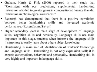 Teaching handwriting analysis | PPTX