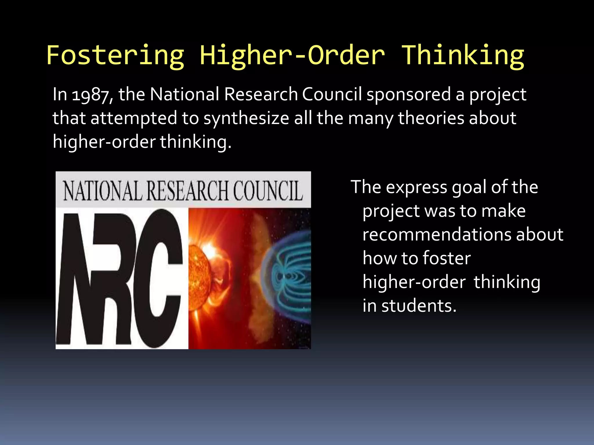 Teaching Higher Order Thinking & 21st Century Skills | PPTX