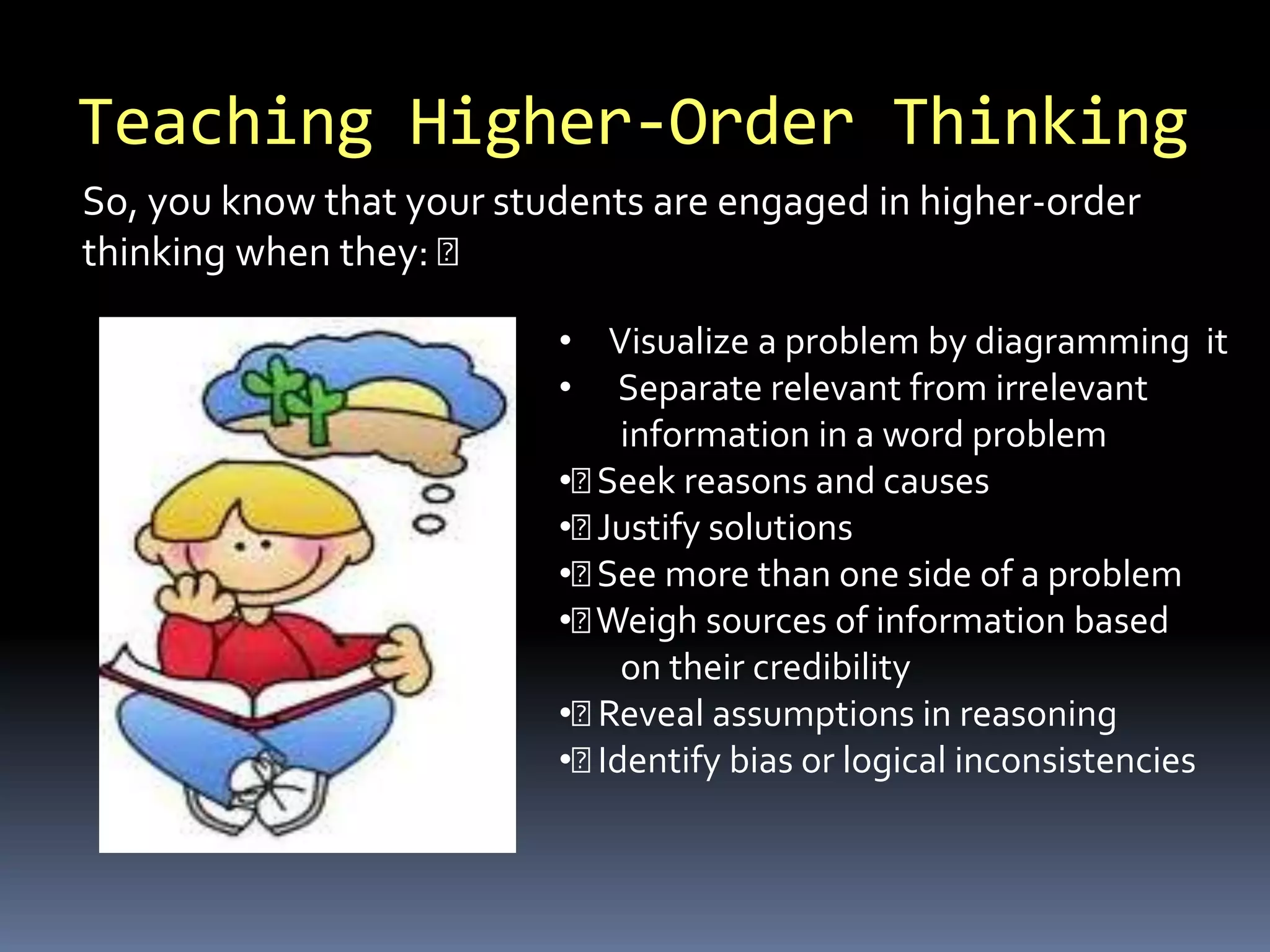 Teaching Higher Order Thinking & 21st Century Skills | PPTX