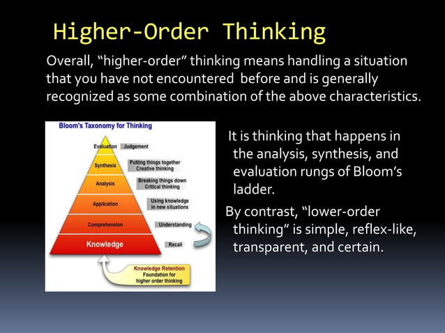 Teaching Higher Order Thinking & 21st Century Skills | PPTX