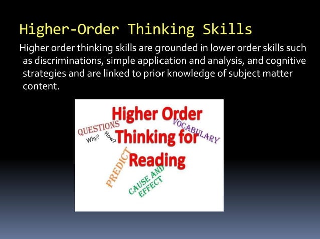 Teaching Higher Order Thinking & 21st Century Skills | PPTX