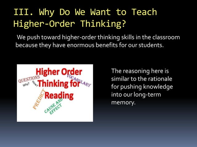Teaching Higher Order Thinking & 21st Century Skills | PPTX