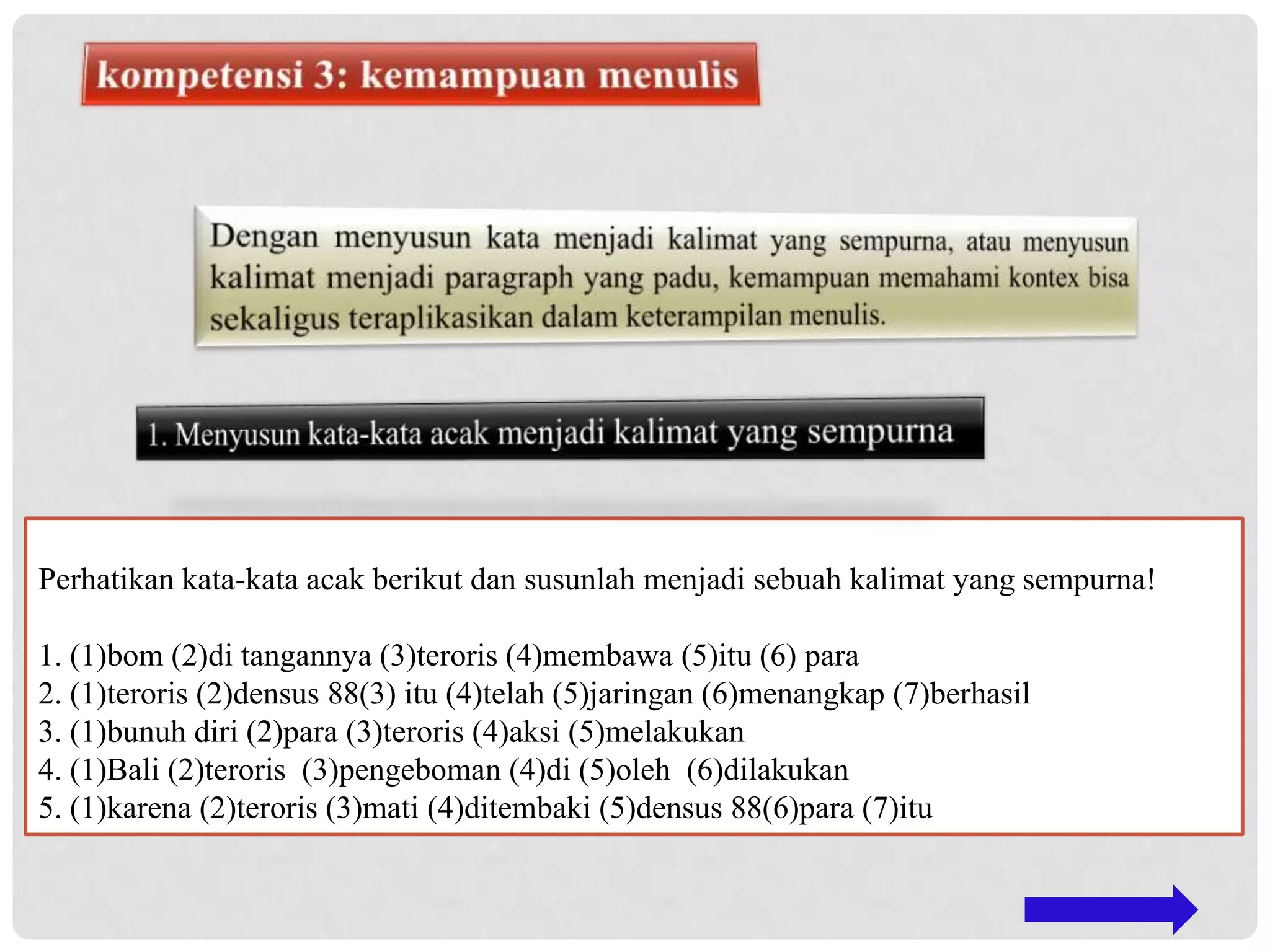 Teaching Indonesian for Foreign People based on Classification of Word ...