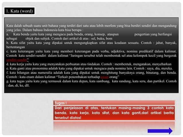 Teaching Indonesian for Foreign People based on Classification of Word ...