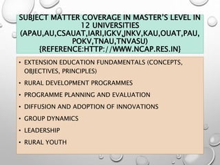 Teaching in extension | PPTX