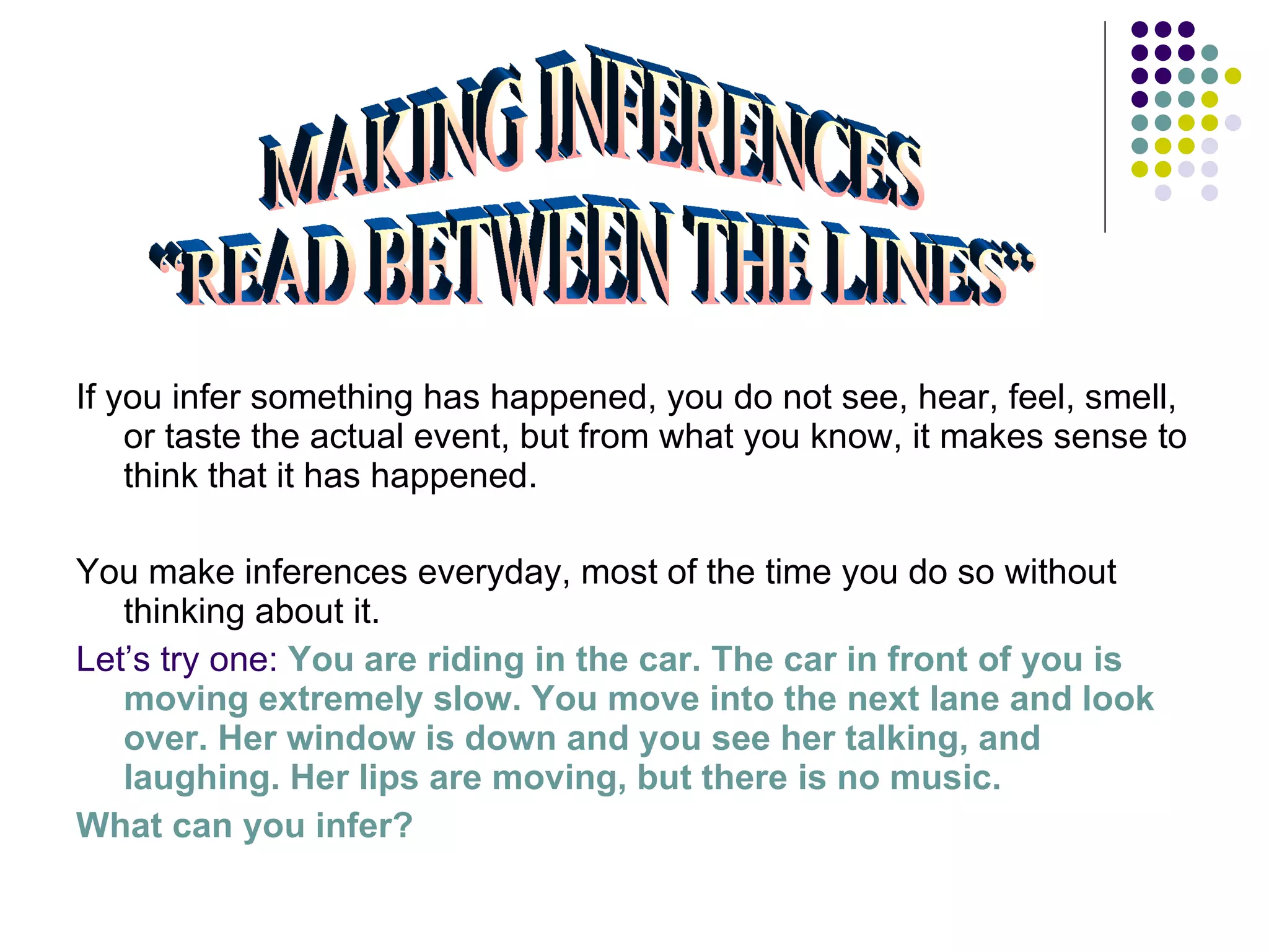 Teaching inference | PPT