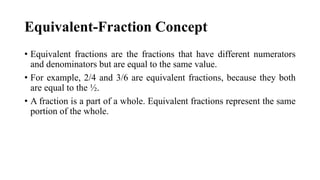 Teaching in Mathematics Developing Fraction Concepts PPT. | PPTX