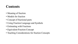 Teaching in Mathematics Developing Fraction Concepts PPT. | PPTX