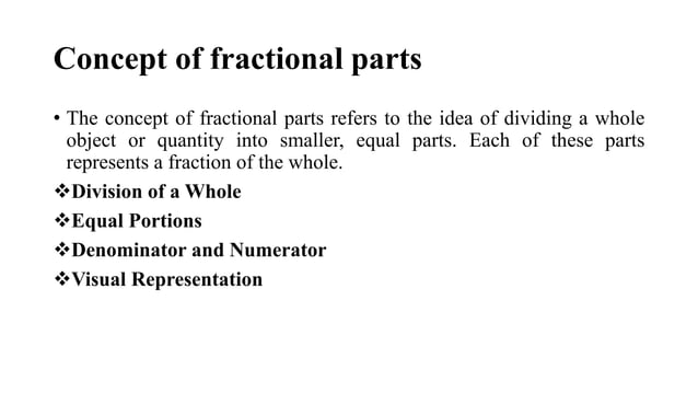 Teaching in Mathematics Developing Fraction Concepts PPT. | PPTX ...