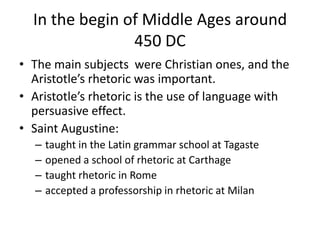 Teaching in medieval times | PPSX