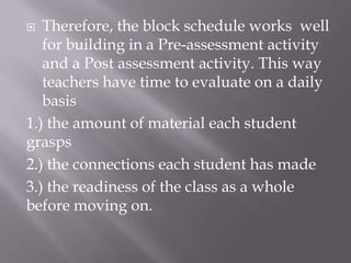 Teaching in the long blocks | PPT