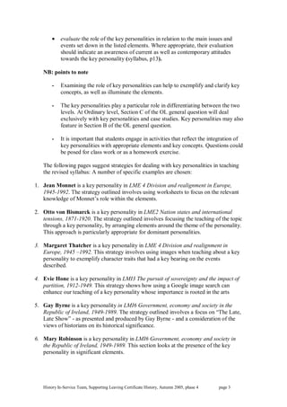 Teaching key personalities | PDF