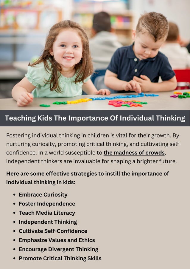 Teaching Kids The Importance Of Individual Thinking | PDF | Parenting Children Aged 4-11 | Parenting