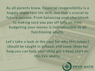 Why and How: Teaching Your Kids to Budget | PPT