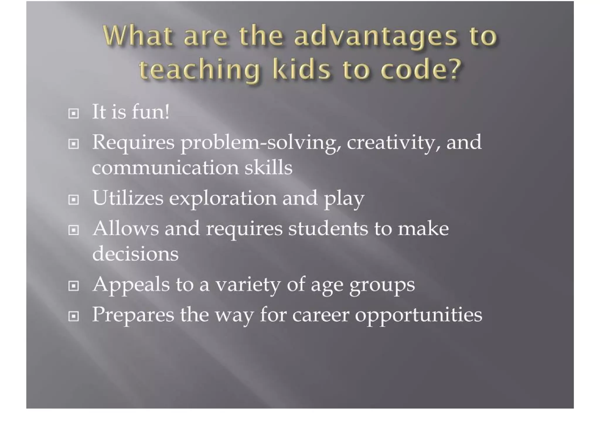 Teaching Kids To Code | PDF