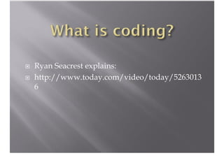 Teaching Kids To Code | PPT