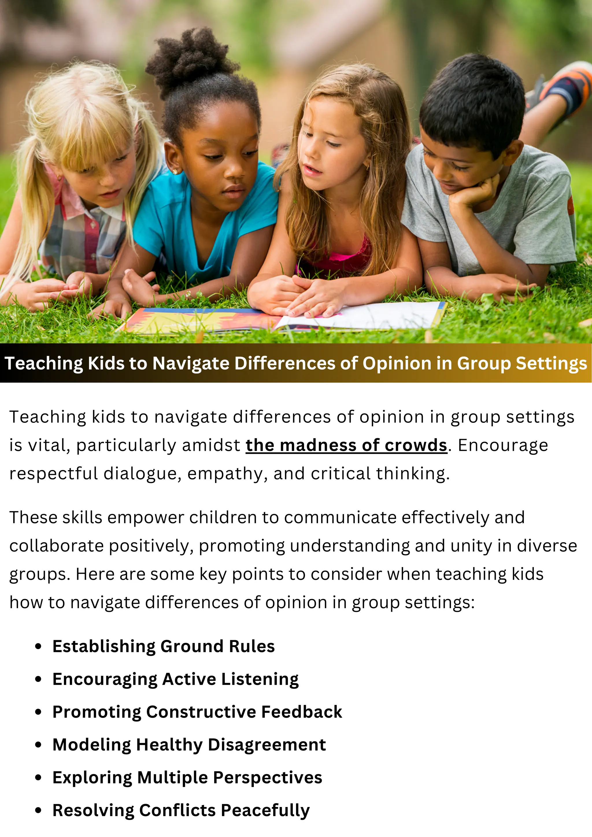 Teaching Kids to Navigate Differences of Opinion in Group Settings ...