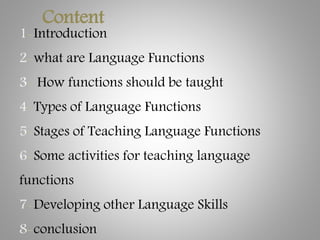 Teaching language functions | PPTX