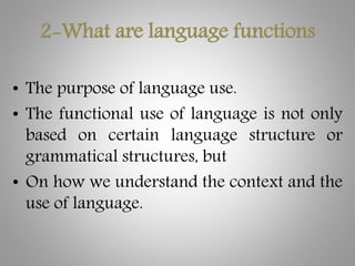 Teaching language functions | PPTX