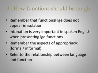 Teaching language functions | PPTX