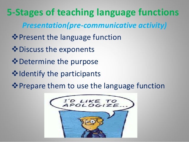 Teaching language functions Teaching language functions