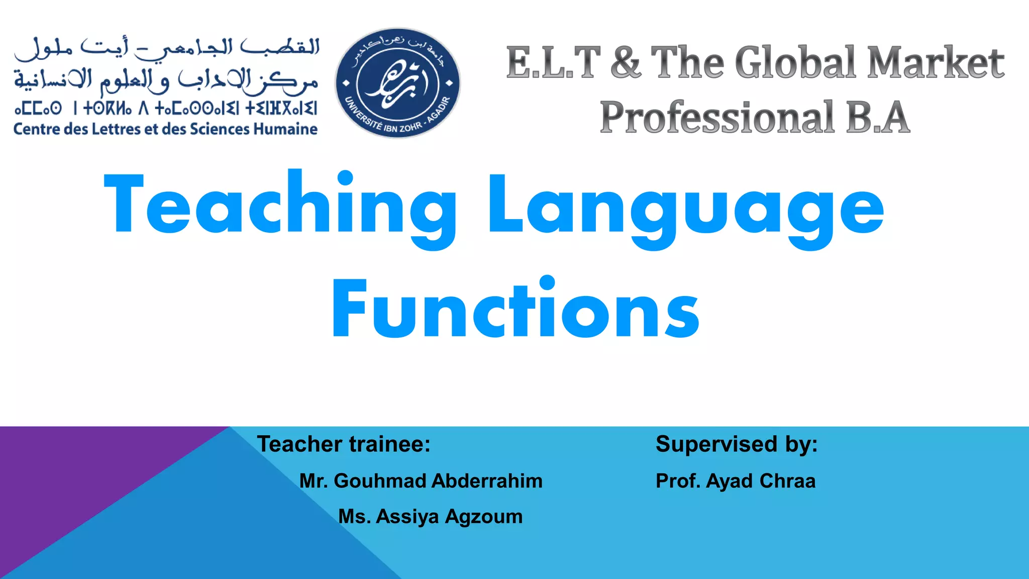 Teaching language functions | PDF