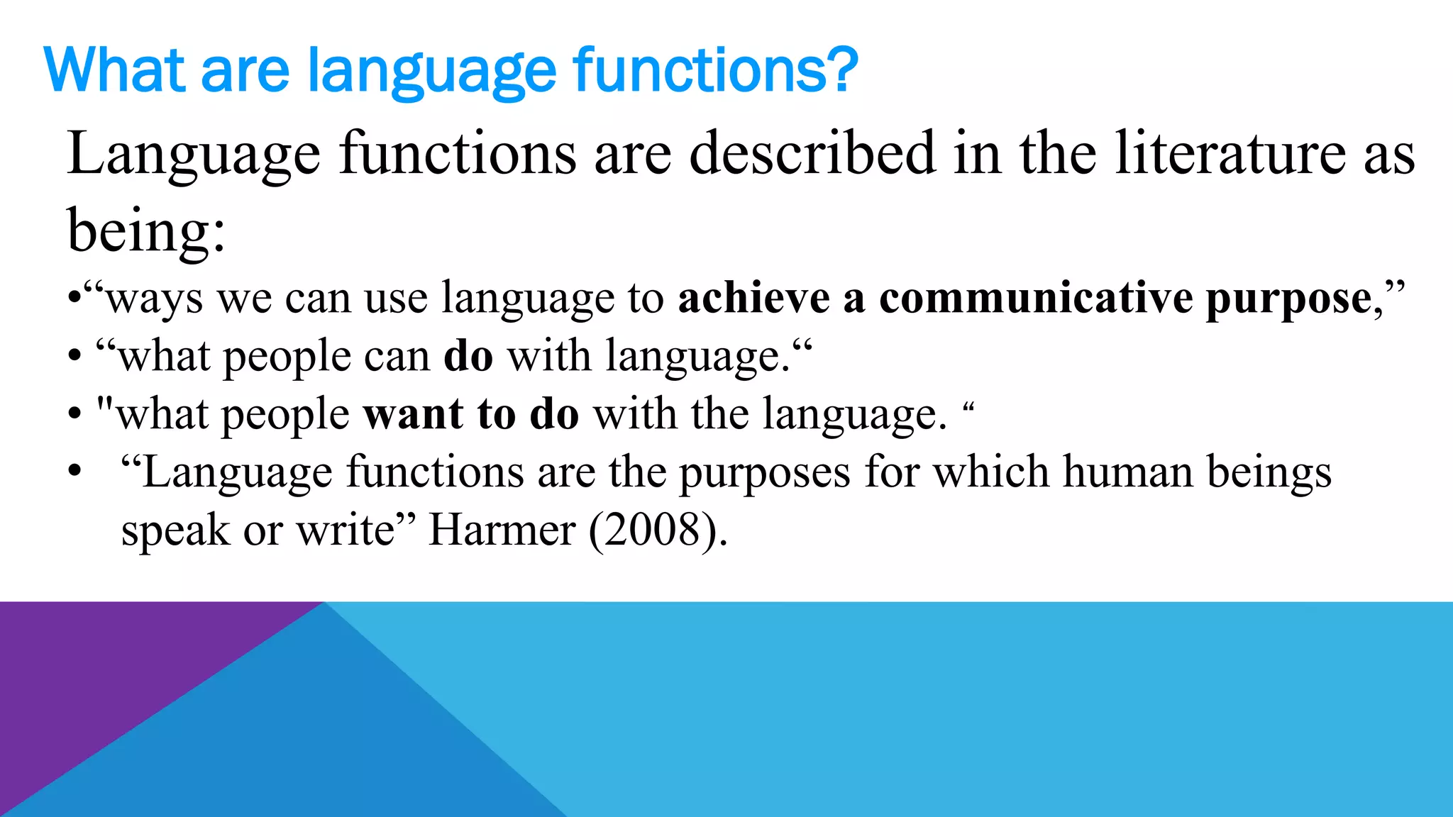 Teaching language functions | PDF