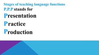 Teaching language functions | PDF